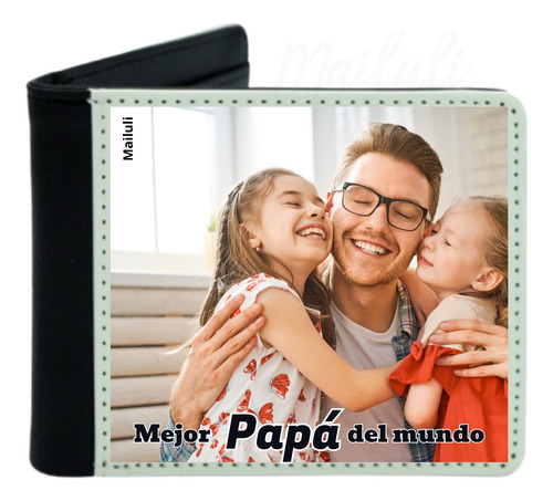 Billetera Símil Cuero Personalizada Caballero Día Del Padre | Mailuli ...
